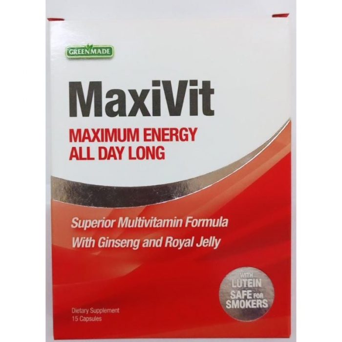 Green Made MaxiVit 15 capsules - pharmaholic